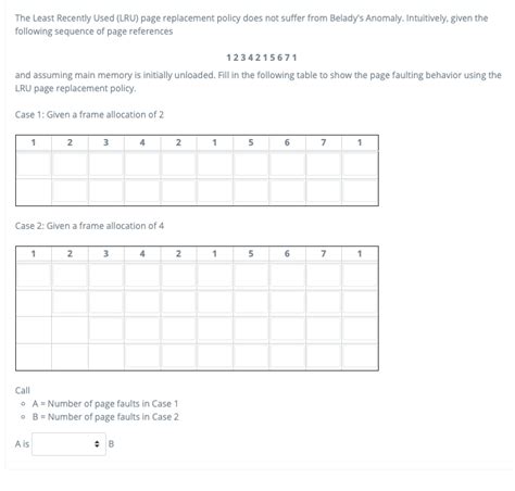 solved the least recently used lru page replacement policy