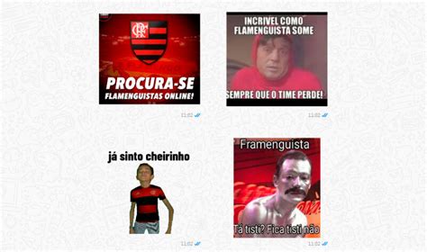 Rivais compartilham figurinhas de WhatsApp zoando a eliminação do Flamengo na Libertadores veja