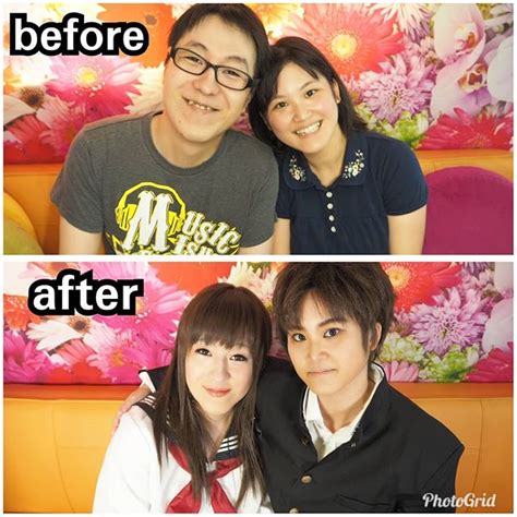 性別逆転女装 ﾘﾘｼﾞｮ ･男装 ﾘﾘﾒﾝ 変身メイク とーーーーっても仲良しのご夫婦さんが 旅の思い出に変身体験でご来店！ 終始ラブラブ