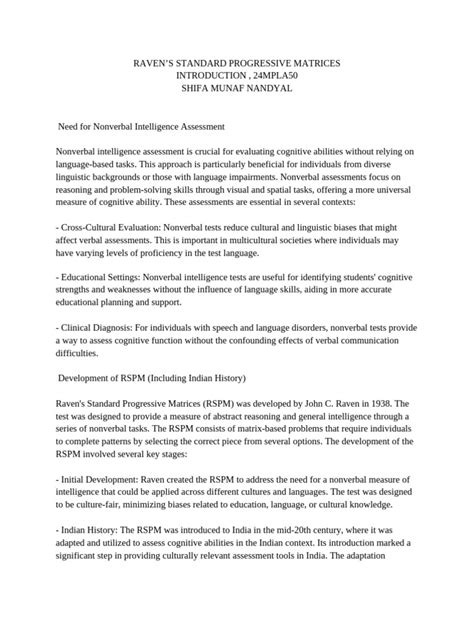 Ravens Standard Progressive Matrices Pdf