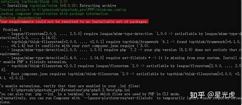 Thinkphp Compose Your Requirements Could Not Be Resolved To An