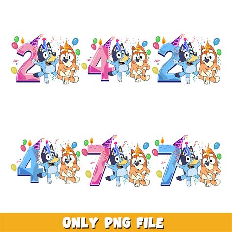 Bluey Bingo Birthday Png Bluey Bundle Png Cartoon Png Dreamsvg