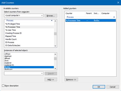Performance Monitor Perfmon On Windows 10 No Process Counter Super User