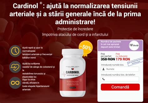 Cardinol Capsulă Pentru Hipertensiune Arterială Recenzii Preț Romania