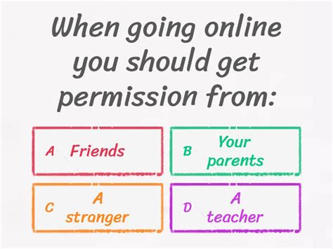 Cybersafety And Cyberbullying Multiple Choice Quiz