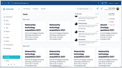 dashcube admin dashboard tedy hidayat fullstack web developer