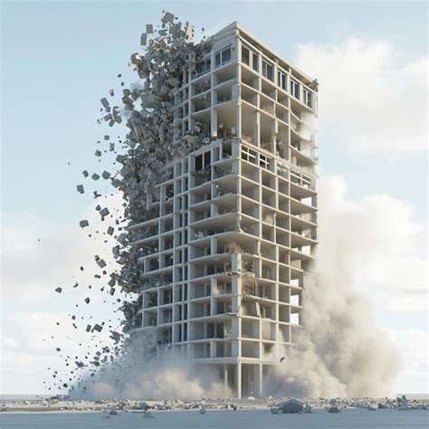 A Simulation Of An Earthquake Shaking A Highrise Building With
