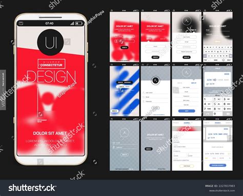 모바일 앱 Ui Ux Gui 설계 스톡 벡터 로열티 프리 2227837983 Shutterstock