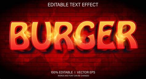 Lburger 3d Vector Text Effect With Modern Style Design Stock Vector Illustration Of Concept