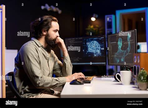 Sentient Ai Gains Humanoid Form Inside Computer Waving Hand Greeting Its Creator Self Aware