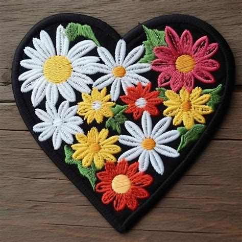 Daisy Flower Patch Iron On Sew On Applique For Clothing Jacket Jeans