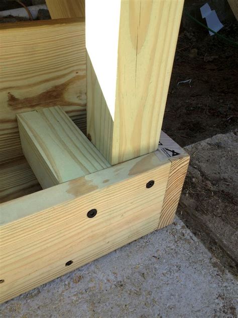 Attaching Bottom Deck Posts THISisCarpentry Diy Deck Deck Posts Deck Steps