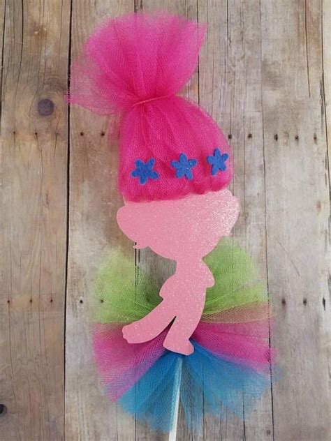 Trolls Poppy Inspired Cake Topper Trolls Birthday Cake Topper