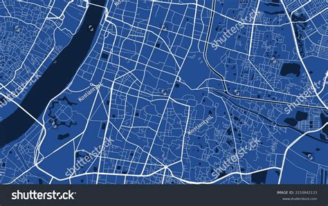 Detailed Map Poster Kolkata City Administrative Stock Vector Royalty