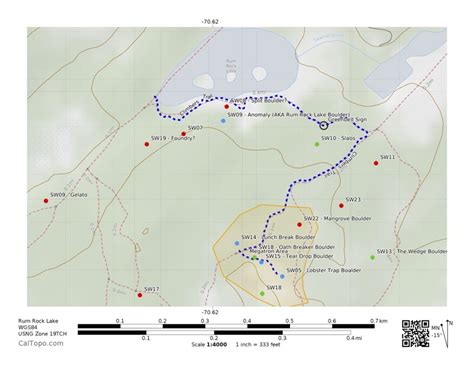 This Map Shows The Known Boulders At The Time Of Printing Https