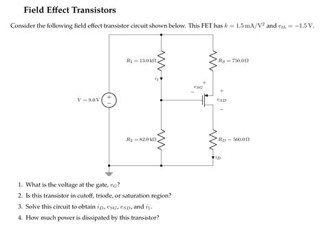 Get Answer Field Effect Transistors Consider The Following Field