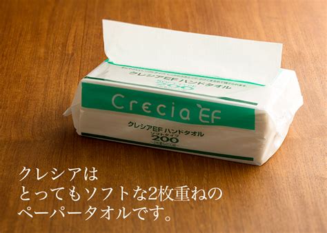 即納 ペーパータオル クレシアEF ハンドタオル ソフトタイプ200 レギュラー 中判 2枚重ね200組 30個 1ケース 送料無料