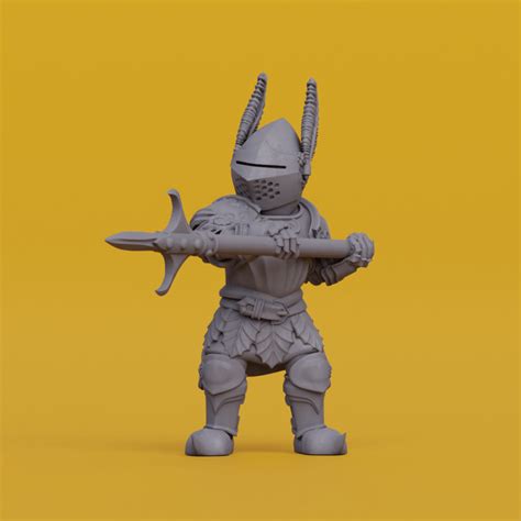 3d Printable Bullywug Knight I By Vector Miniatures