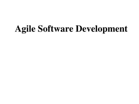 ppt agile software development manifesto powerpoint presentation