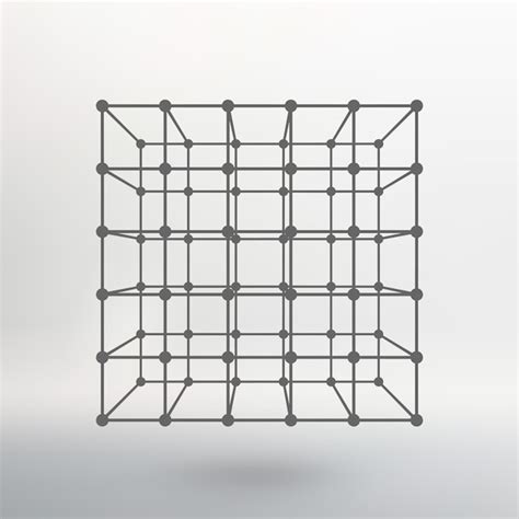 Premium Vector Cube Of Lines And Dots Cube Of The Lines Connected To Points Molecular