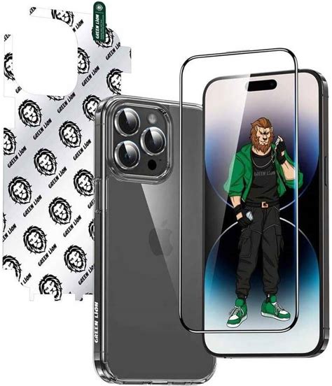 Green Lion Compatible With Iphone 16 Pro 4 In 1 Defender Pack Anti