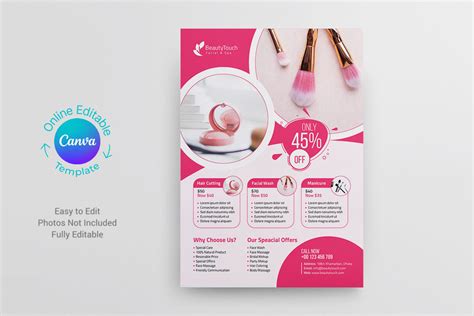 Beauty And Spa Flyer Design Canva Template Graphic By Designoriel