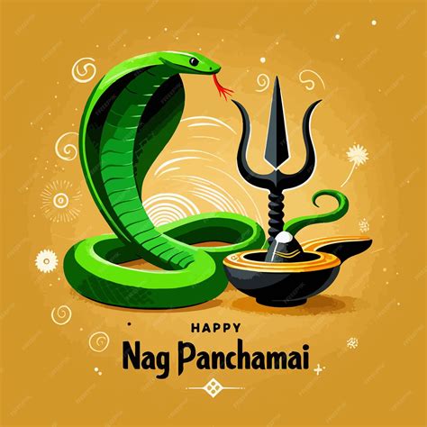 Happy Nag Panchami Illustration Of Indian Hindu Religious Festival With