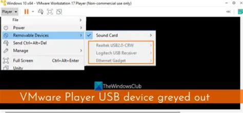 Vmware Player Usb Device Greyed Out