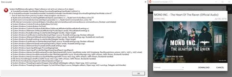 Systemnullreferenceexception · Issue 77 · Tyrrrzyoutubedownloader