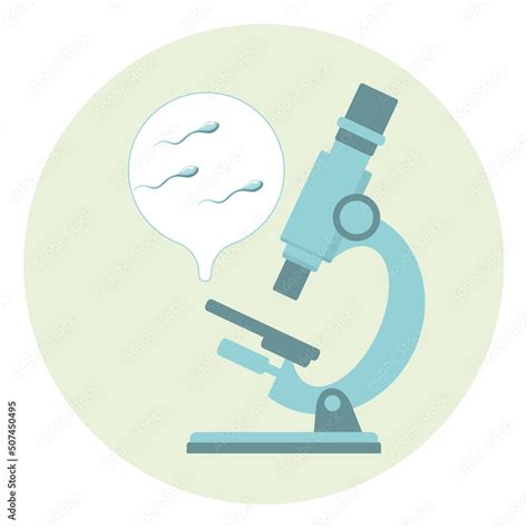 In Vitro Fertilization Semen Examination Under A Microscope