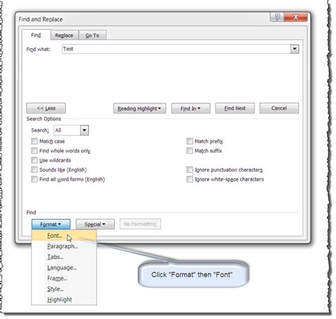 Words Fickle Vba Find Property