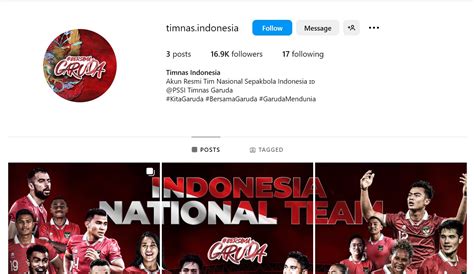 Rayakan HUT Ke 78 RI Timnas Indonesia Resmi Punya Akun Instagram