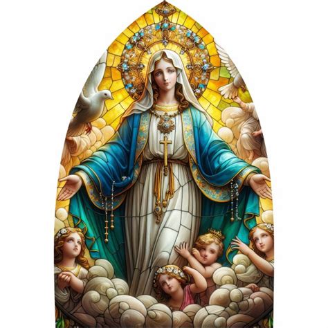 Capela Nossa Senhora das Graças em MDF Arte Estilo Vitral Ideia Laser