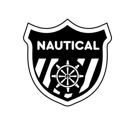 Ship Anchor Label Black And White Royalty Free Vector Image