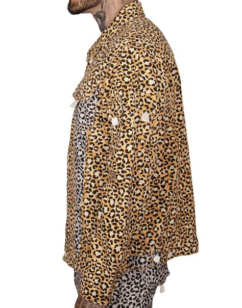 The Hideout Clothing Tropics Leopard Denim Jacket Hdtclthng 36143c Leopard Karmaloop