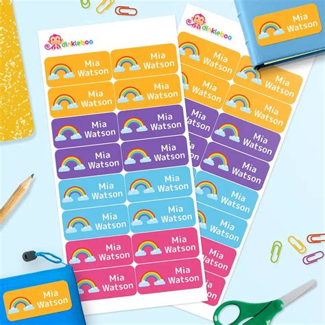 Personalised Rectangle Name Labels Dinkleboo Au