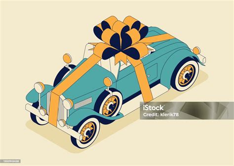 Auto Retrò Convertibile Con Enorme Arco Auto Depoca Degli Anni 30 In