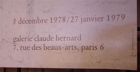 Lot Balthus Galerie Claude Bernard Exhibition Poster