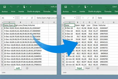 abrir un archivo csv con excel financial report