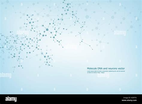 Abstract Molecule Background Genetic And Chemical Compounds Connected