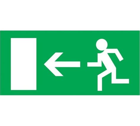 Наклейка эвакуационный знак Rexant Направление к эвакуационному выходу налево 150x300мм 56 0026