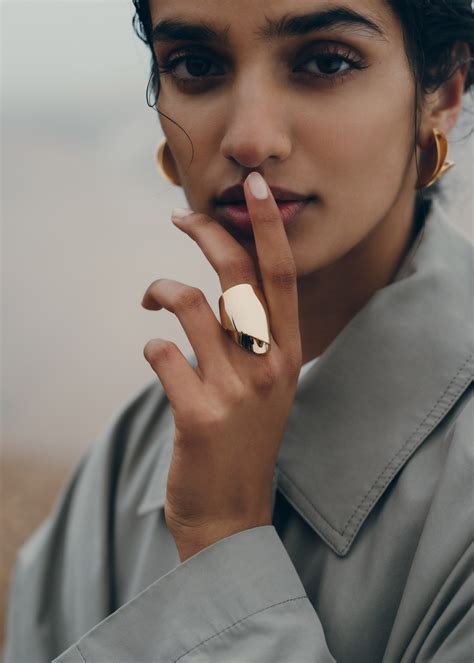 Polène 반지 Éole 드레이프 24k 골드 도금 에디션