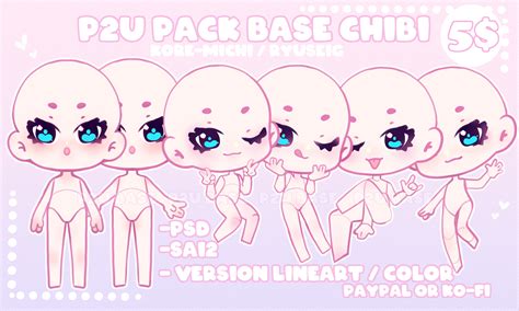 Pack Chibi Bases P2u By Ryuseigkm Adopts On Deviantart