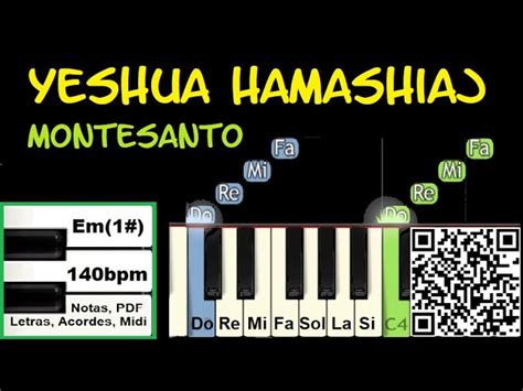Yeshua HaMashiaj Montesanto Piano Tutorial Facil Partitura Acordes Pista Chords Chordify