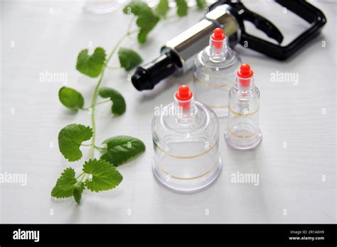 Concept Image Of Cupping And Medicine A Traditional Oriental Medicine