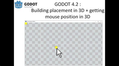 Godot 42 3d How To Make A Simple Building Placement System Get Mouse Position Youtube