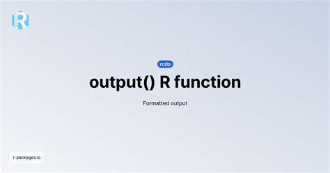 Output R Function From Rcdo R Packages
