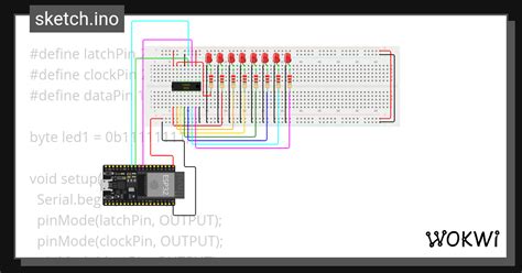 74hc595 Wokwi Esp32 Stm32 Arduino Simulator