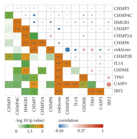 The Correlation Between The 12 Pyroptosis Related Genes A