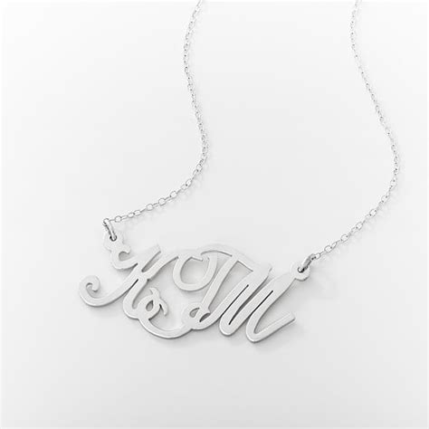 Monogram Casual Cursive Necklace Teen Jewelry Pottery Barn Teen